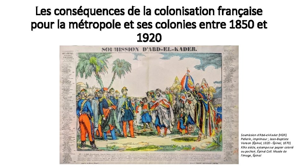 Les consquences de la colonisation franaise pour la