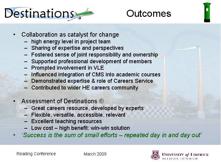 Destinations Internal External Collaboration The Irish Journey Mary