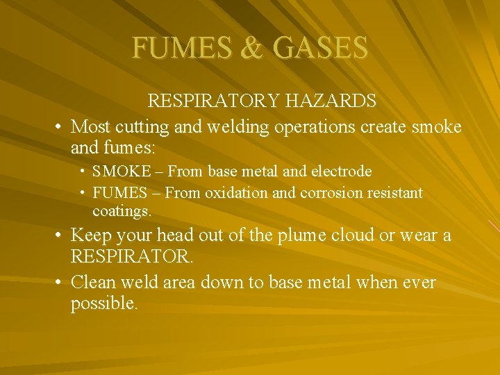 ARC WELDING SAFETY SAFETY WELDING SAFETYCHECKLIST 1 Fire