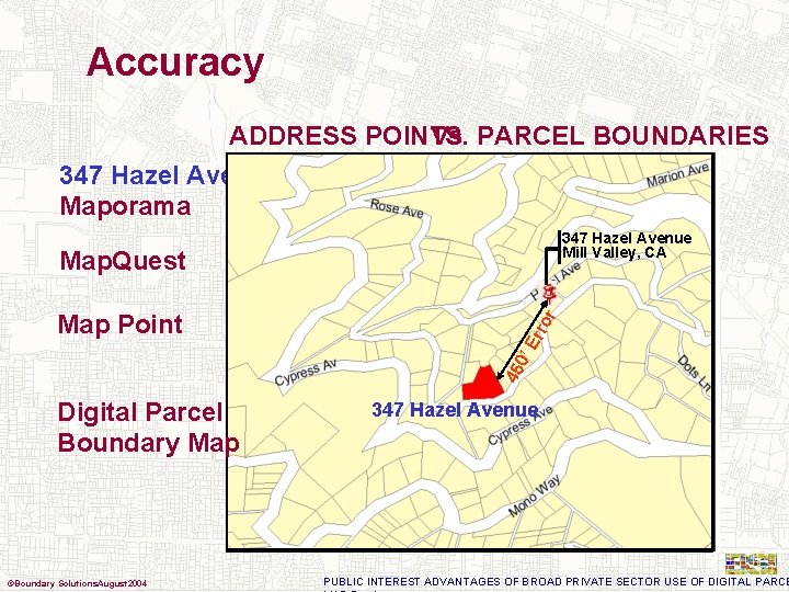 Potential of Broad Use of Digital Parcel Map