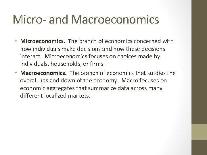 Basic Economic Concepts Micro Macro PPC and Comparative