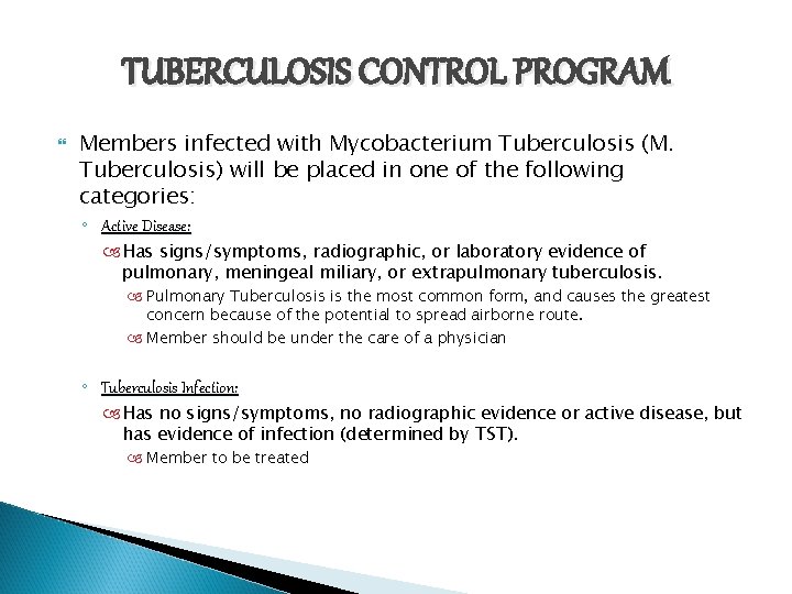 BUMEDINST 6224 8 B TUBERCULOSIS CONTROL PROGRAM CREATED