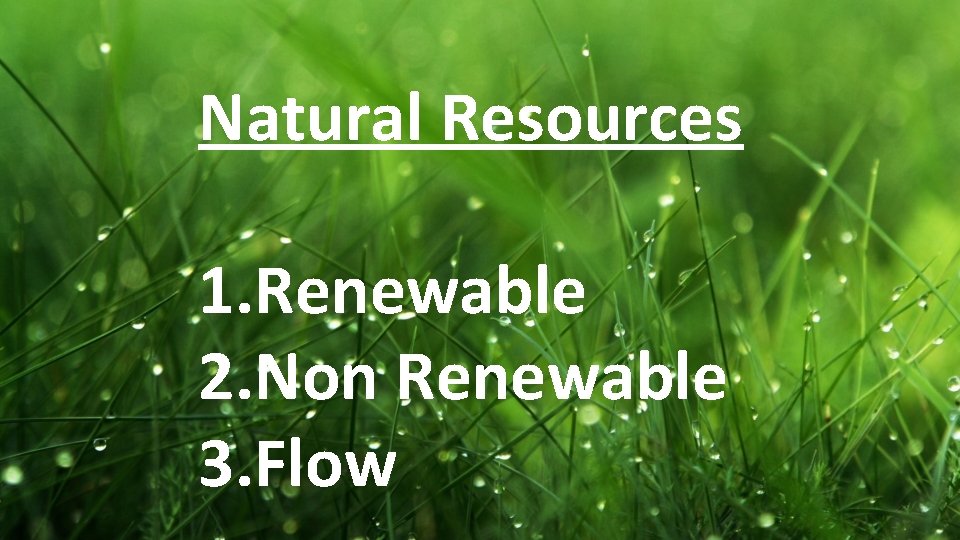 Our Needs and Wants and the Environment Learning