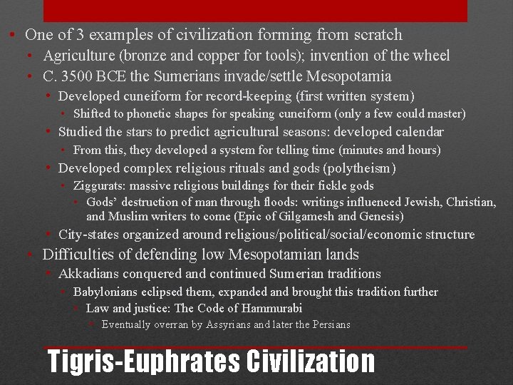 From Human Prehistory to the Early Civilizations APCIV