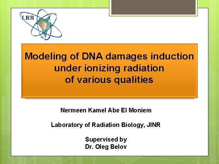 Modeling of DNA damages induction under ionizing radiation