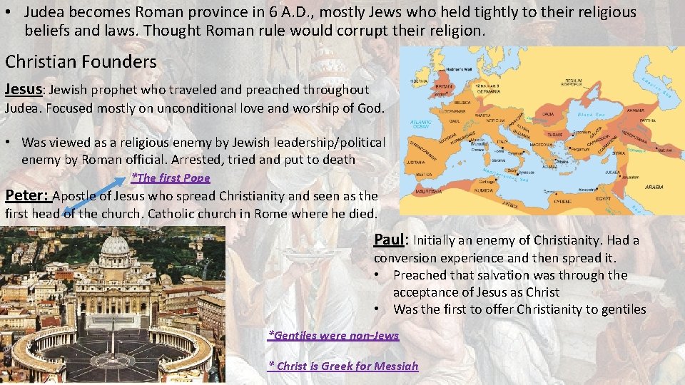 Christianity and the end of Rome Judea becomes