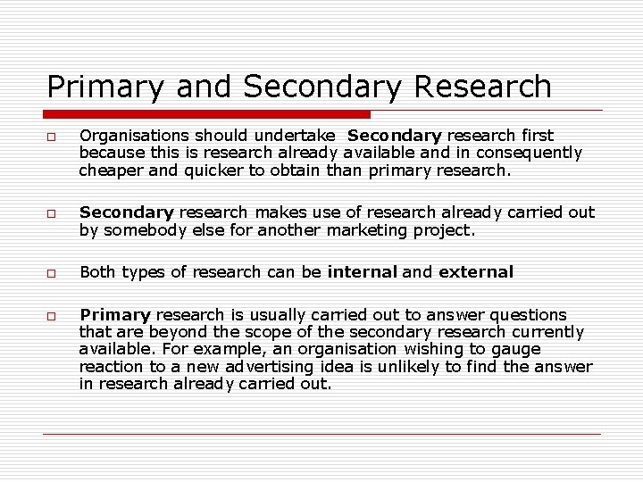 Market Research Unit 3 P 3 Marketing orientation