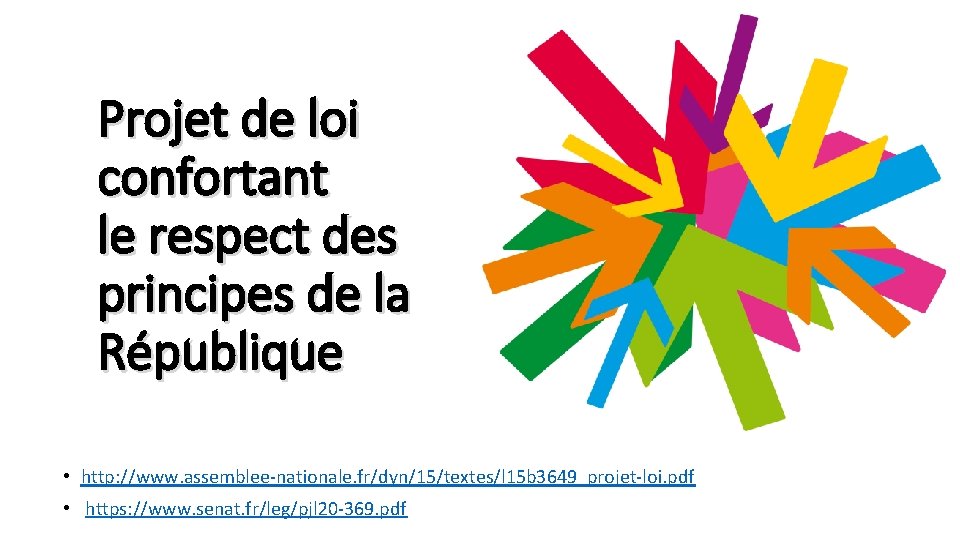 Projet de loi confortant le respect des principes