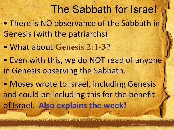 Why We Do Not Keep the Sabbath We