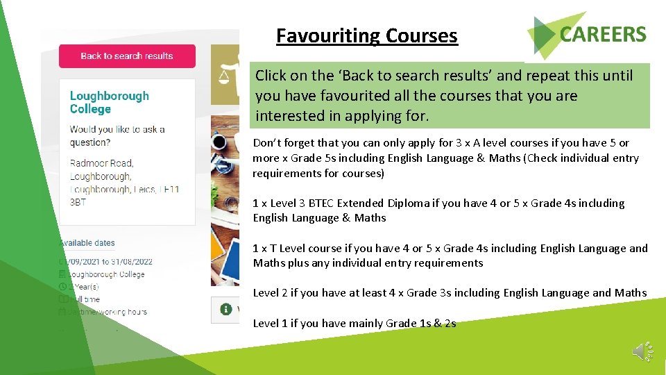 Year 11 College Applications Feedback on Stop the