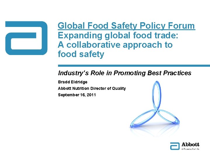 Global Food Safety Policy Forum Expanding global food