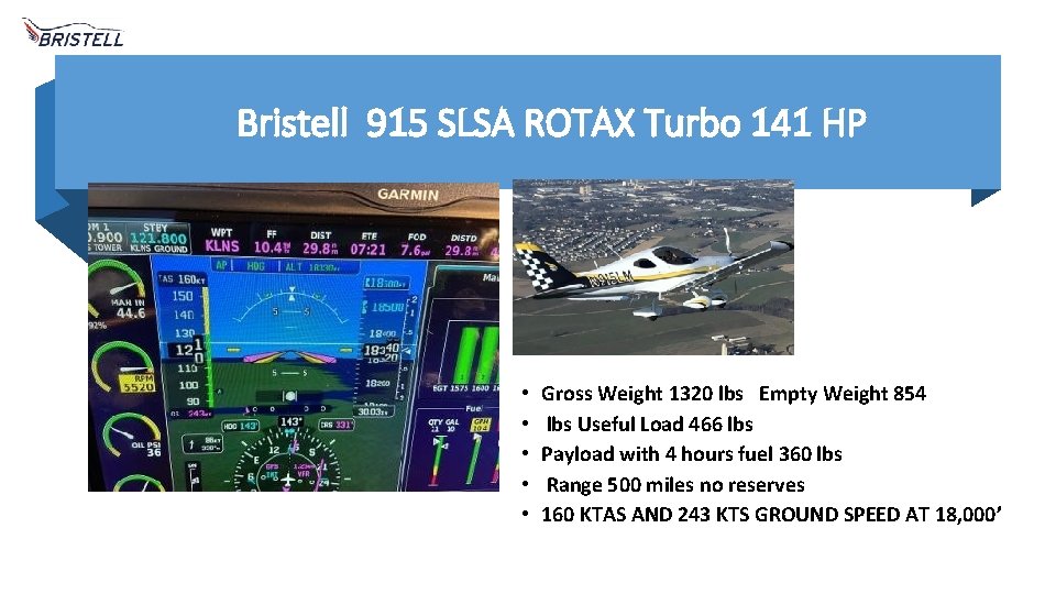 Bristell 915 Turbo SLSA ROTAX 141 HP FUEL