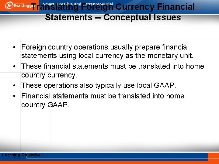 Translation of Foreign Currency Financial Statements PERTEMUAN 7