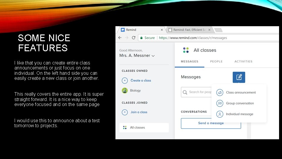 REMIND APP A free text messaging app that