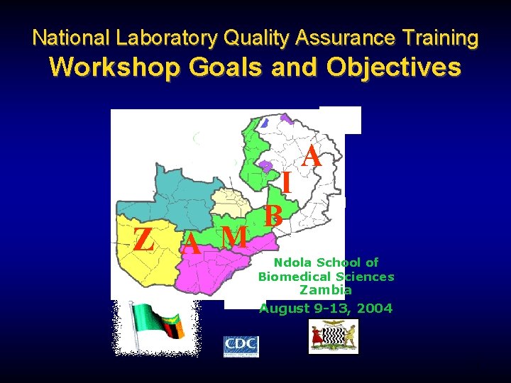 National Laboratory Quality Assurance Training Workshop Goals and