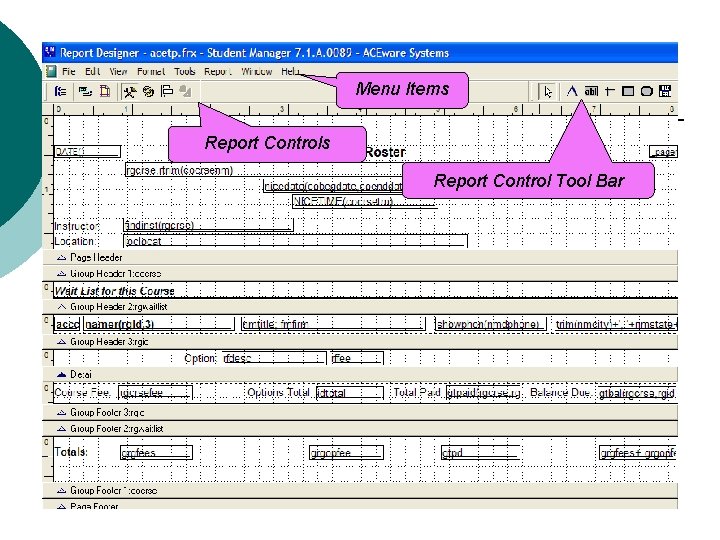 Reporting Basics Cooking Reports with Chuck An ACEware