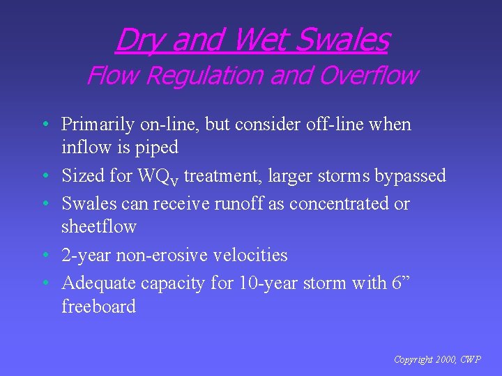 Design of Vegetative Filtering SystemsOpen Channels and Filter