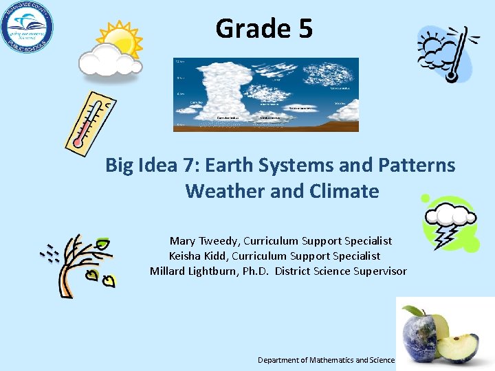 Grade 5 Big Idea 7 Earth Systems and