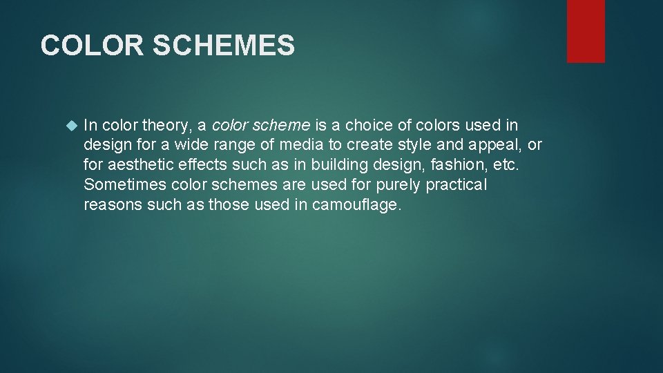 COLOR Some Interesting Facts about Color Facts About