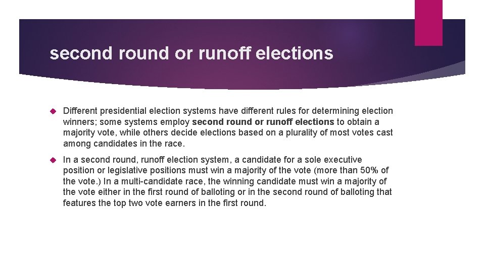 4 2 ELECTION RULES SERVE DIFFERENT REGIME OBJECTIVES