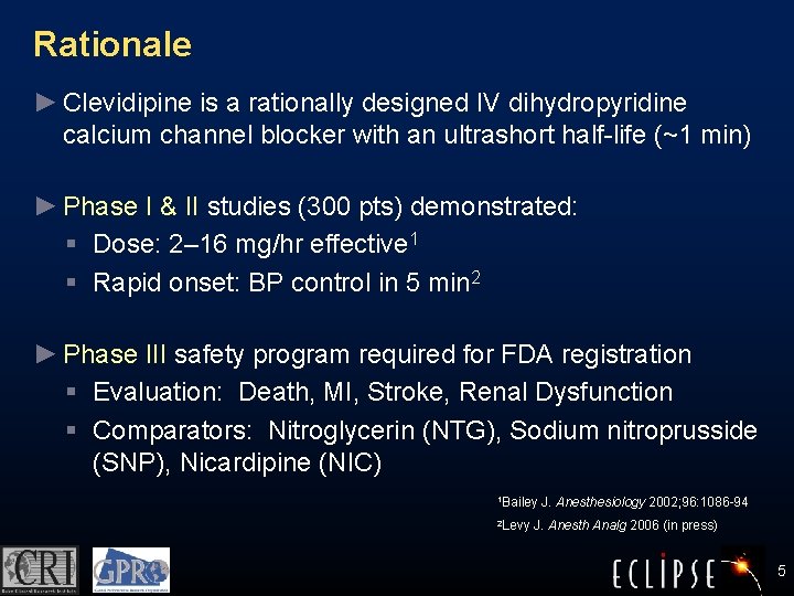 Blood Pressure Control with Clevidipine Compared with Nitroglycerin