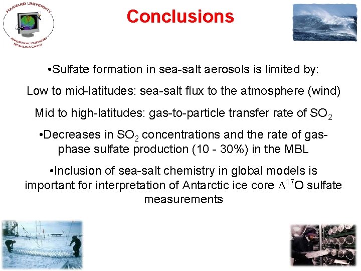 Marine biogenic emissions sulfate aerosol formation and climate