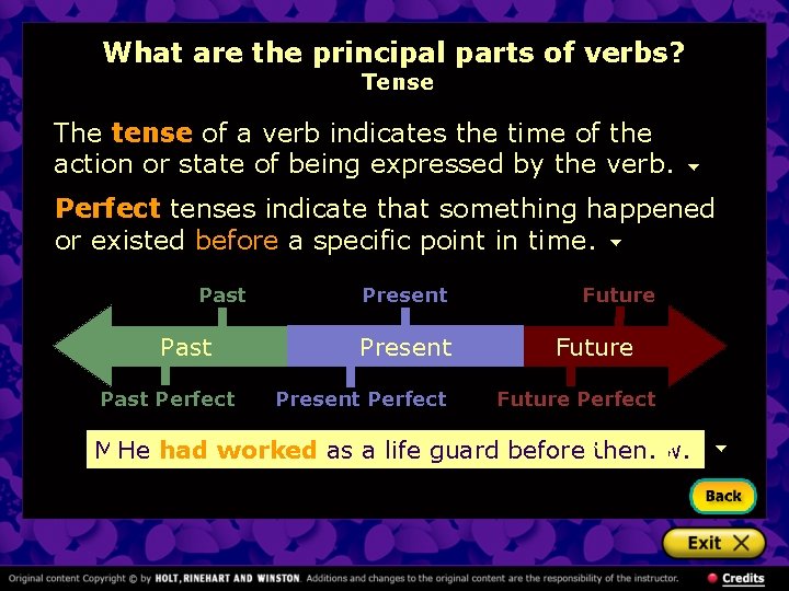 Understanding Verb Forms What are the principal parts