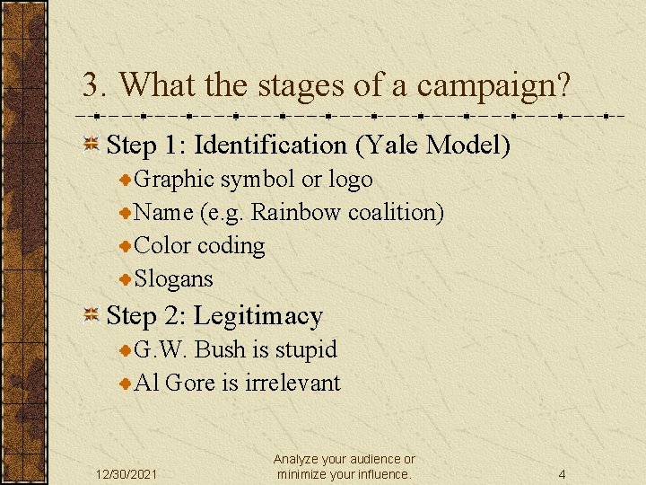 Persuasive Campaigns The triumph of process 12302021 Analyze