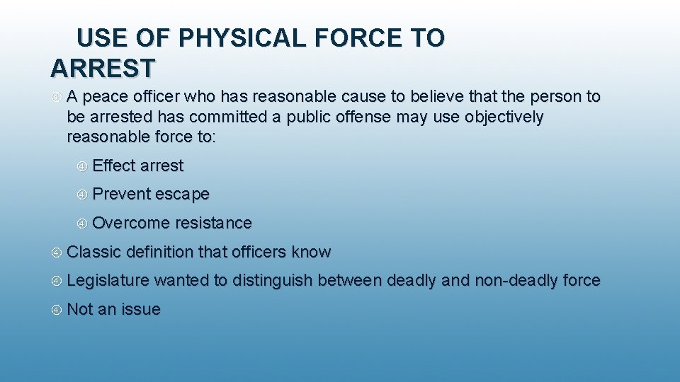 IMPACT OF AB 392 ON OFFICER INVOLVED INCIDENTS