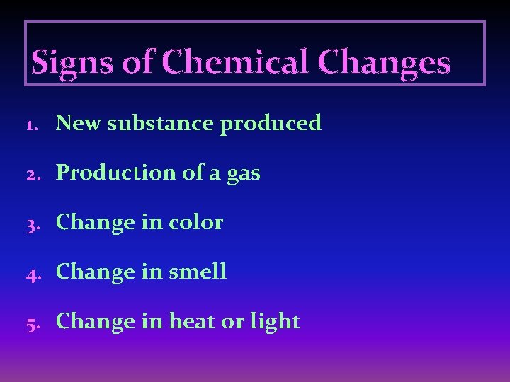 FLASHBACK Chemical Reactions Types of Chemical Equations Balancing