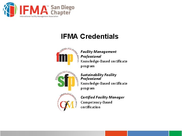 IFMA Credentials Breakfast Presentation March 3 2015 SDGE