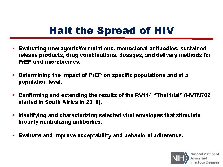 Programmatic Considerations for HIV Research IAS 2017 Paris