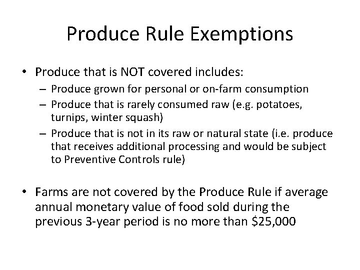 Food Safety Proposed Rules under the FDA Food