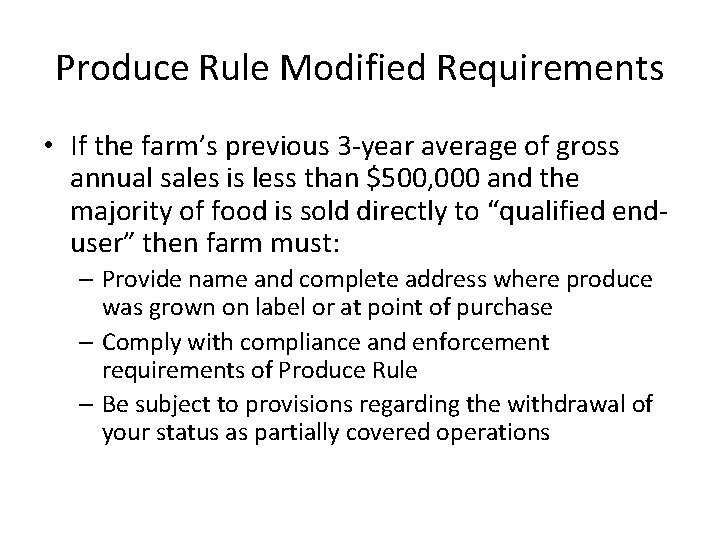 Food Safety Proposed Rules under the FDA Food