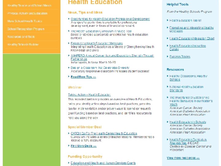Join The Network Free School Health Education Resources