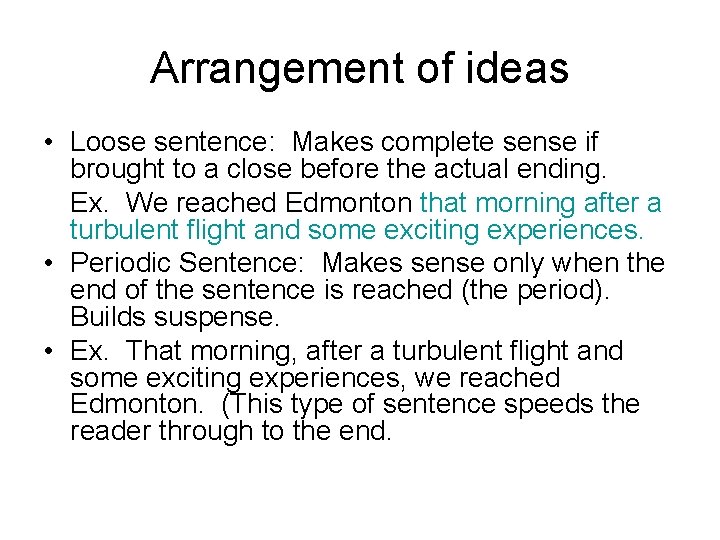 Syntax Commenting intelligently on sentence structure Identifying types
