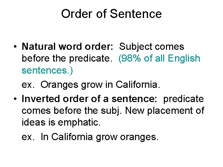 Syntax Commenting intelligently on sentence structure Identifying types