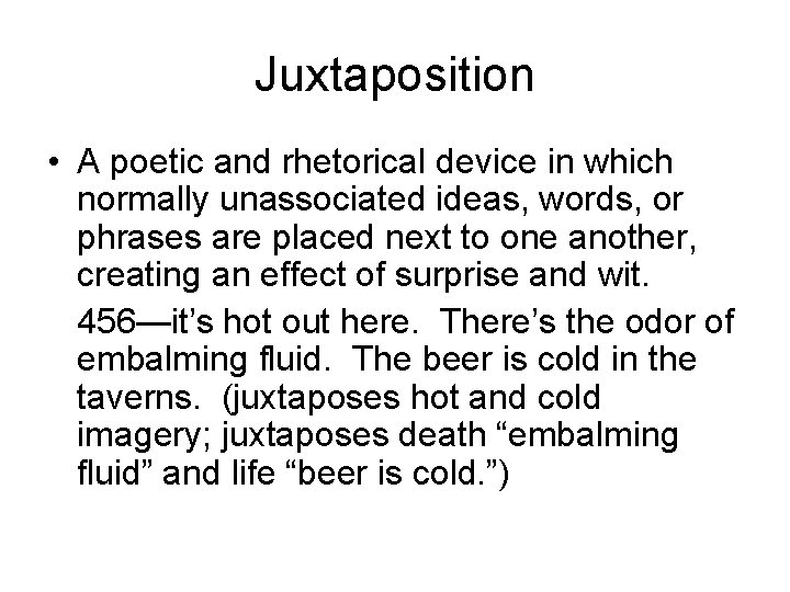 Syntax Commenting intelligently on sentence structure Identifying types