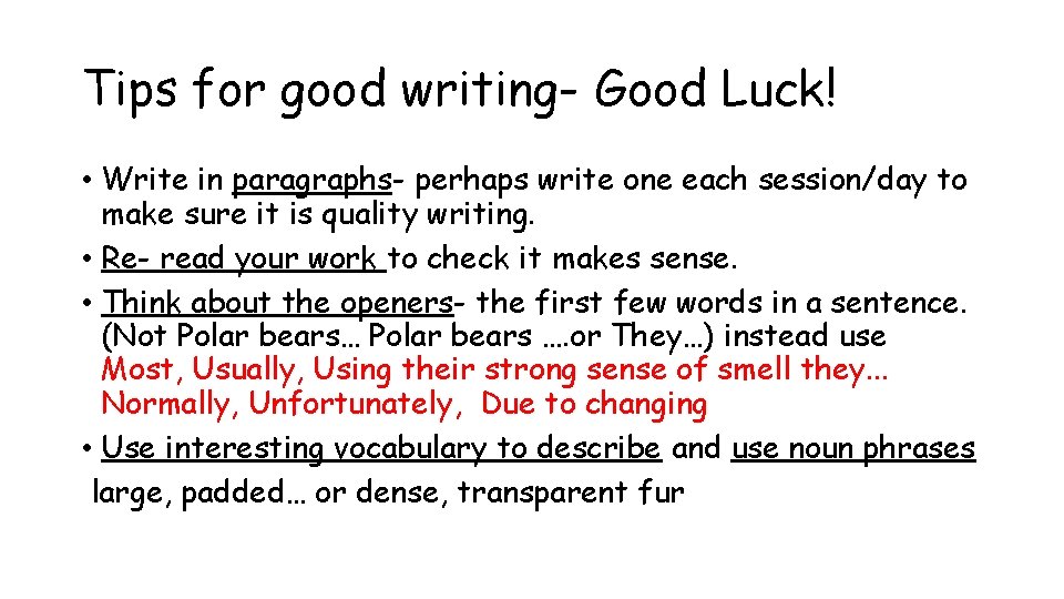 For Year 3 Brilliant Writers Hi children how