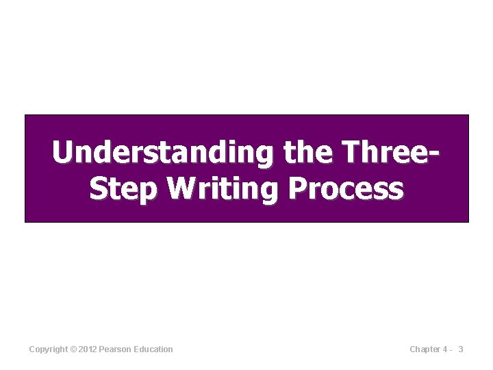 Chapter 4 Planning Business Messages Copyright 2012 Pearson