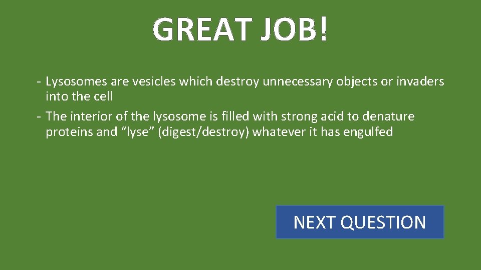 Parts of the Cell Quiz By Sydney Clouatre