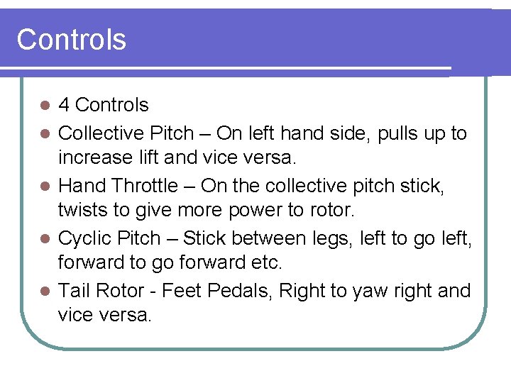 Principles of Flight Chapter 6 Helicopters Introduction l