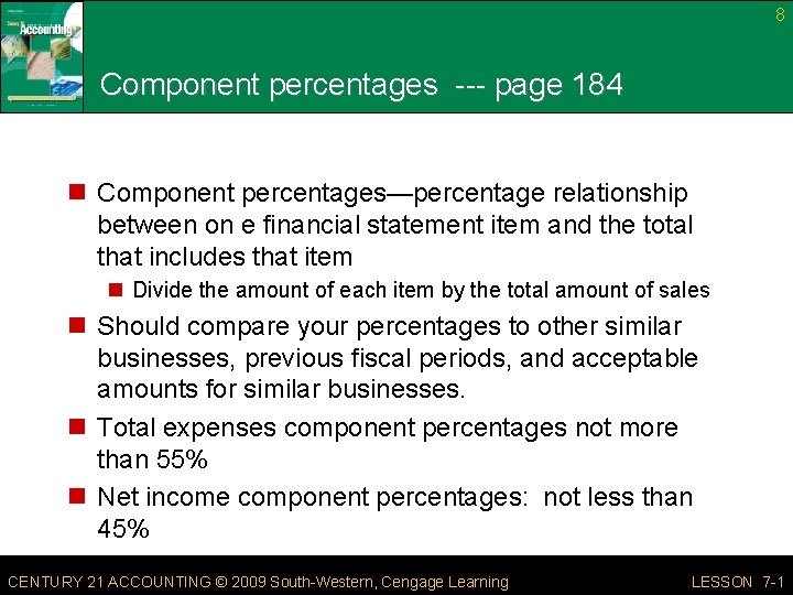 LESSON 7 1 Preparing an Income Statement Objective