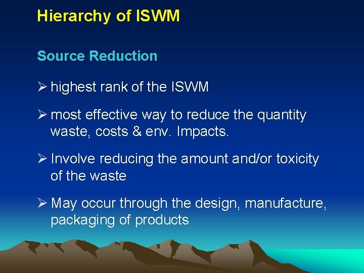 INTEGRATED SOLID WASTE MANAGEMENT Factors That Contribute To