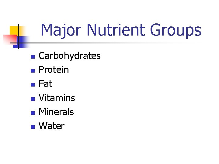 Nutrition The process of nourishing or being nourished