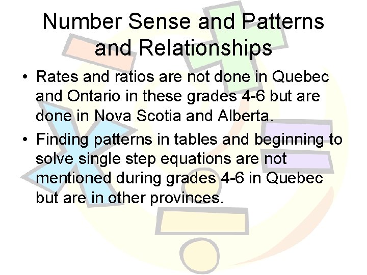 Content Comparison of Curriculum from the West Ontario
