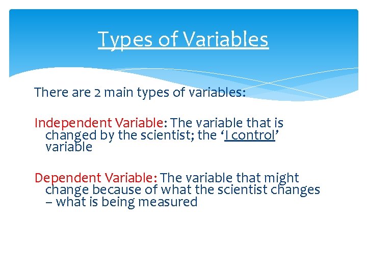 Writing a hypothesis and identifying variables Form a