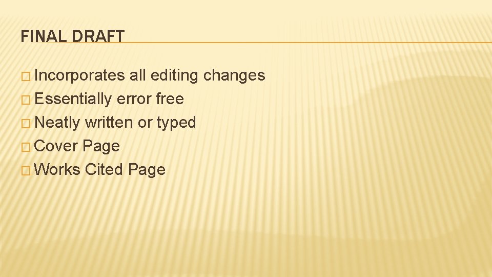 WRITING PROCESS THE WRITING PROCESS 1 2 3