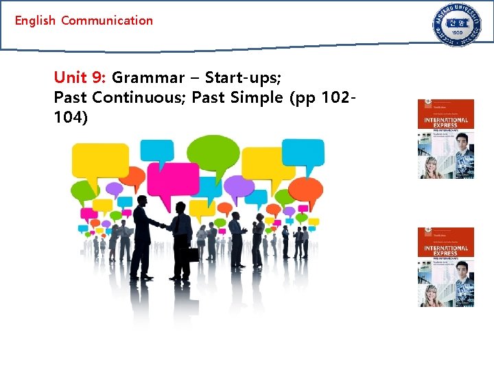 English Communication Unit 9 Grammar Startups Past Continuous