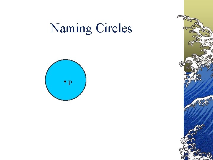 CIRCLES Circle P The set of all points